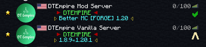 DTEmpire Survival - Minecraft Survival Server IP