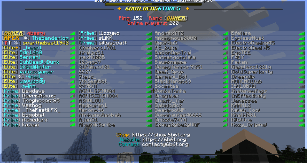 6b6t Minecraft Anarchy - Minecraft Semi Vanilla Server IP