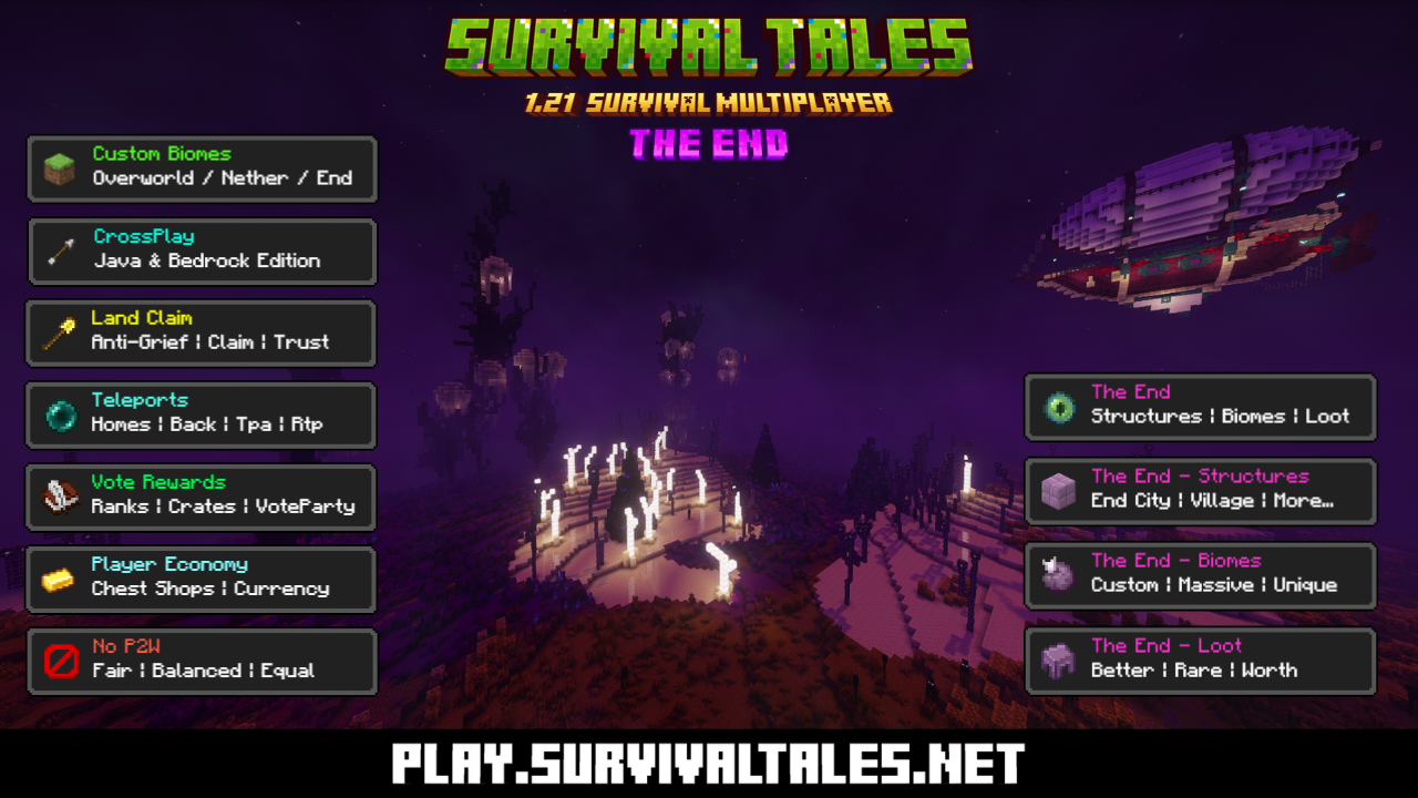 SurvivalTales SMP - Minecraft Survival Server IP
