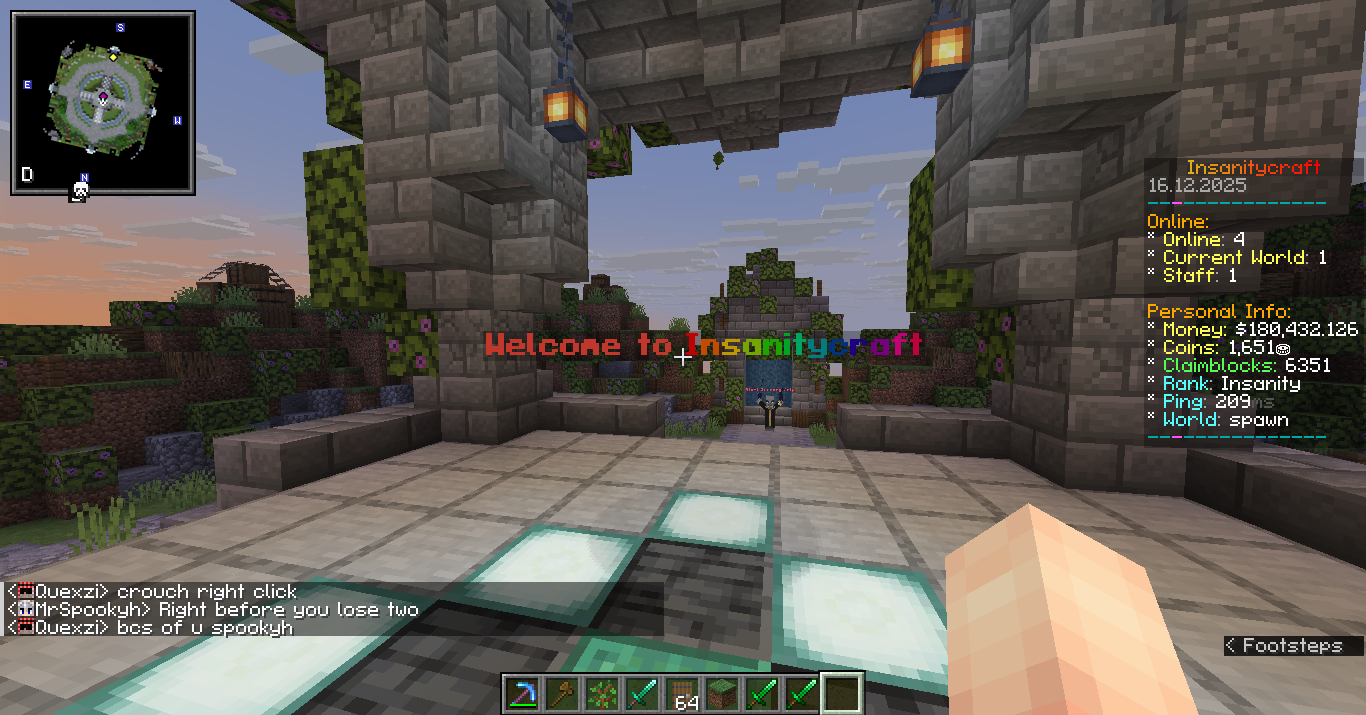 Insanitysurvival - Minecraft Survival Server IP